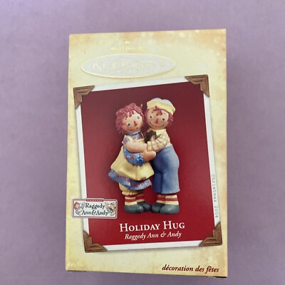 Hallmark Keepsake Ornament 2004 Raggedy Ann & Andy “Holiday Hug” &Box ...