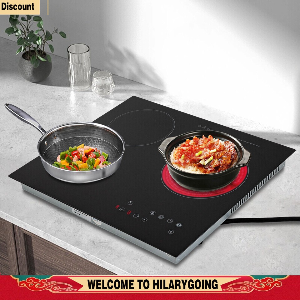Electric Cooktop 24 inch Built-in Electric Stove Top 110V 2600W Knob ...