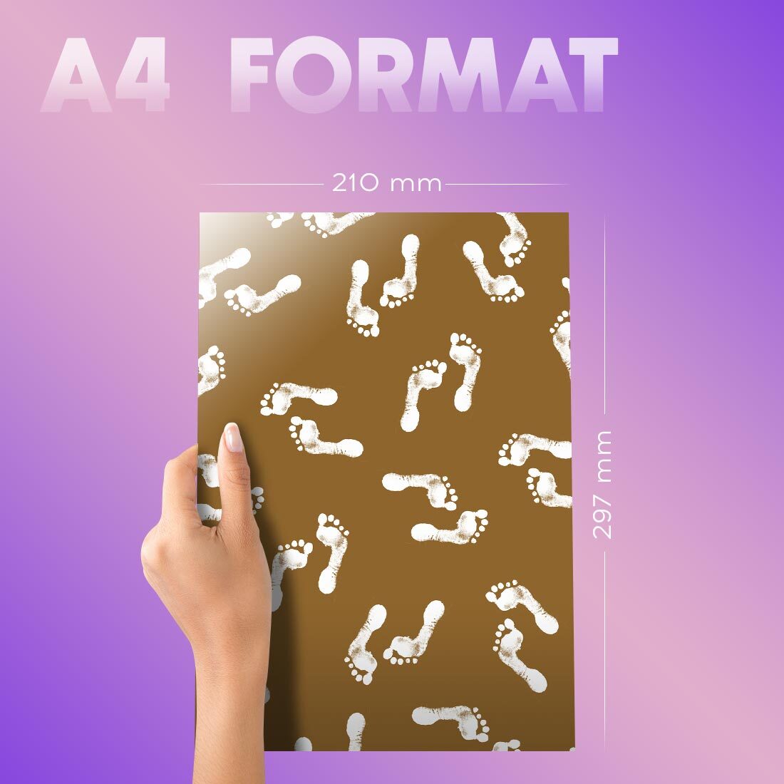 1 x Vinyl Sticker A5 - Cute Brown Footstep Pattern Baby Kids #44765 | eBay