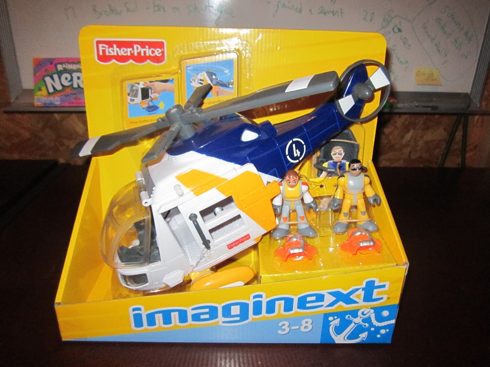 Fisher-Price Imaginext Helicopter Rescue Play Set 3-8 Retract hook ...