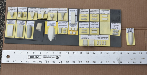 Competition Resins Model Parts Display Hood Scoop Blower Hats Seats ...