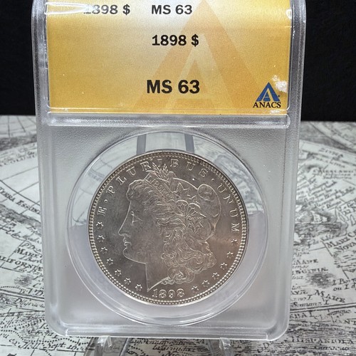1898Morgan Silver Dollar graded MS63 by ANACS | eBay