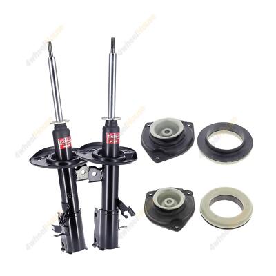 2 x KYB Shock Absorbers Strut Mount Kit Front 339199 339198 KSM7238 ...