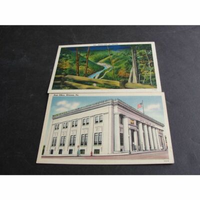 Vintage 1930’s (2) Postcards- Post Office, Pa. & Moonlight at Colton ...