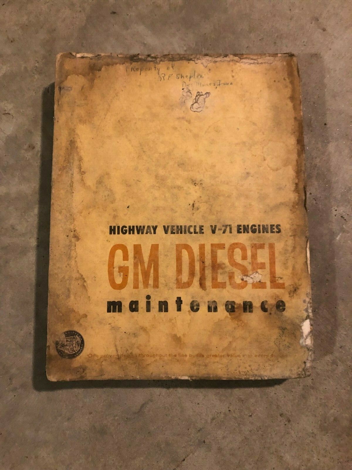DETROIT DIESEL GM HIGHWAY VEHICLE V-71 ENGINE SERVICE REPAIR BOOK ...