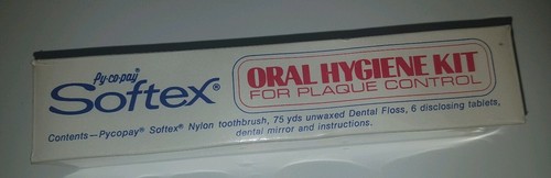 Vintage py co pay oral hygiene kit Toothbrush, dental floss disclosing ...