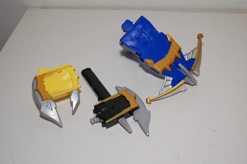 Bandai Power Rangers Megaforce Battle Set LOT 3 Weapons, Blue Yellow ...