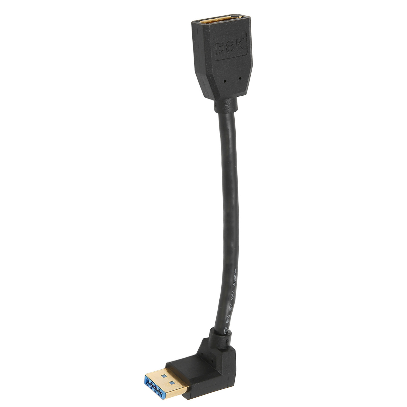 Displayport Extension Cable DP1.4 Version 90 Degree Displayport Male To ...