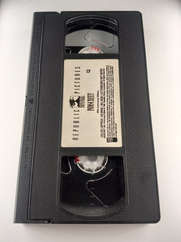 Indiscreet (VHS) 1958 Cary Grant, Ingrid Bergman, Cecil Parker TESTED ...