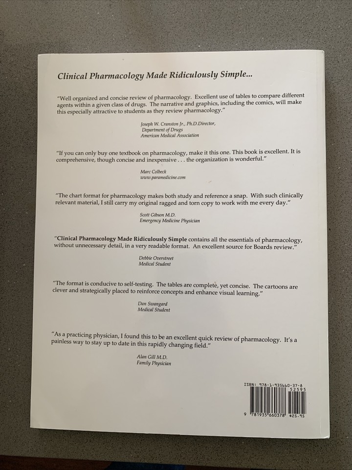 Clinical Pharmacology Made Ridiculously Simple - Paperback By James ...