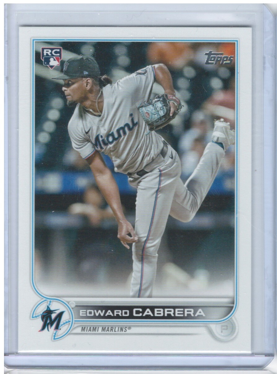 2022 Topps 566 Advanced Stat Edward Cabrera Miami Marlins SN300 | eBay