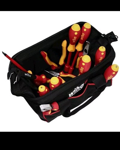 Wiha 32894 13 Piece Master Electrician's Insulated Tool Set in Canvas ...