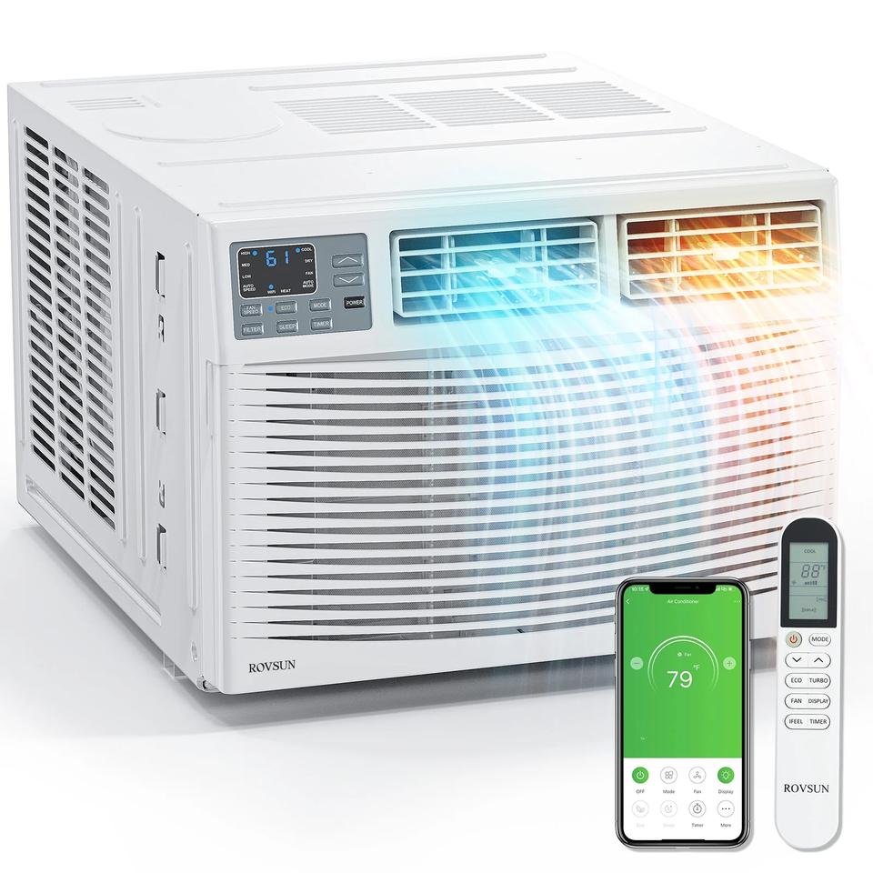 Window Air Conditioner Heater Combo Smart Control Remote Energy ...