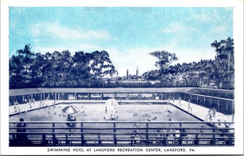 Postcard Swimming Pool At Lansford Recreation Center Lansford Pa White ...