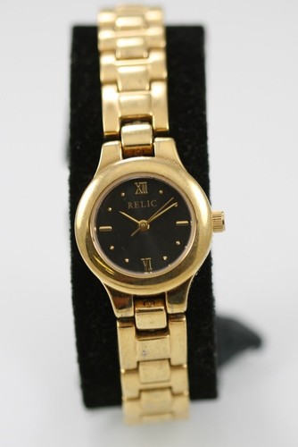 Relic Women Watch Stainless Gold Silver Steel Reversible WR Battery ...