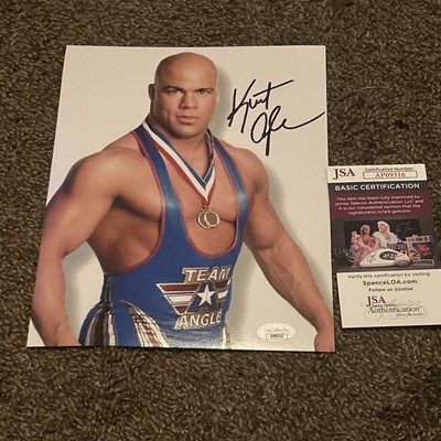 Kurt Angle Autographed 8x10 Photo JSA COA - WWE WWF Ecw Tna | eBay