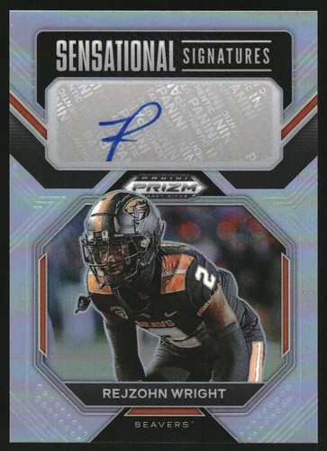 2023 Prizm Draft Picks Sensational Signatures Silver Rejzohn Wright New ...