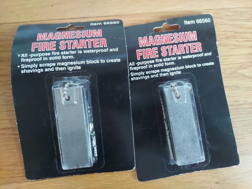 Lot of 2 - Magnesium Block 3" Flint Fire Starter - NEW 792363665605 | eBay