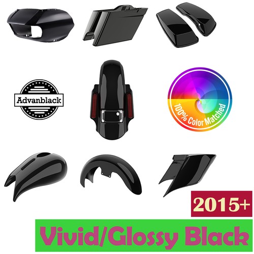 Vivid Black Full Body Color Swap Bundle For 2015+ Harley Road Glide ...
