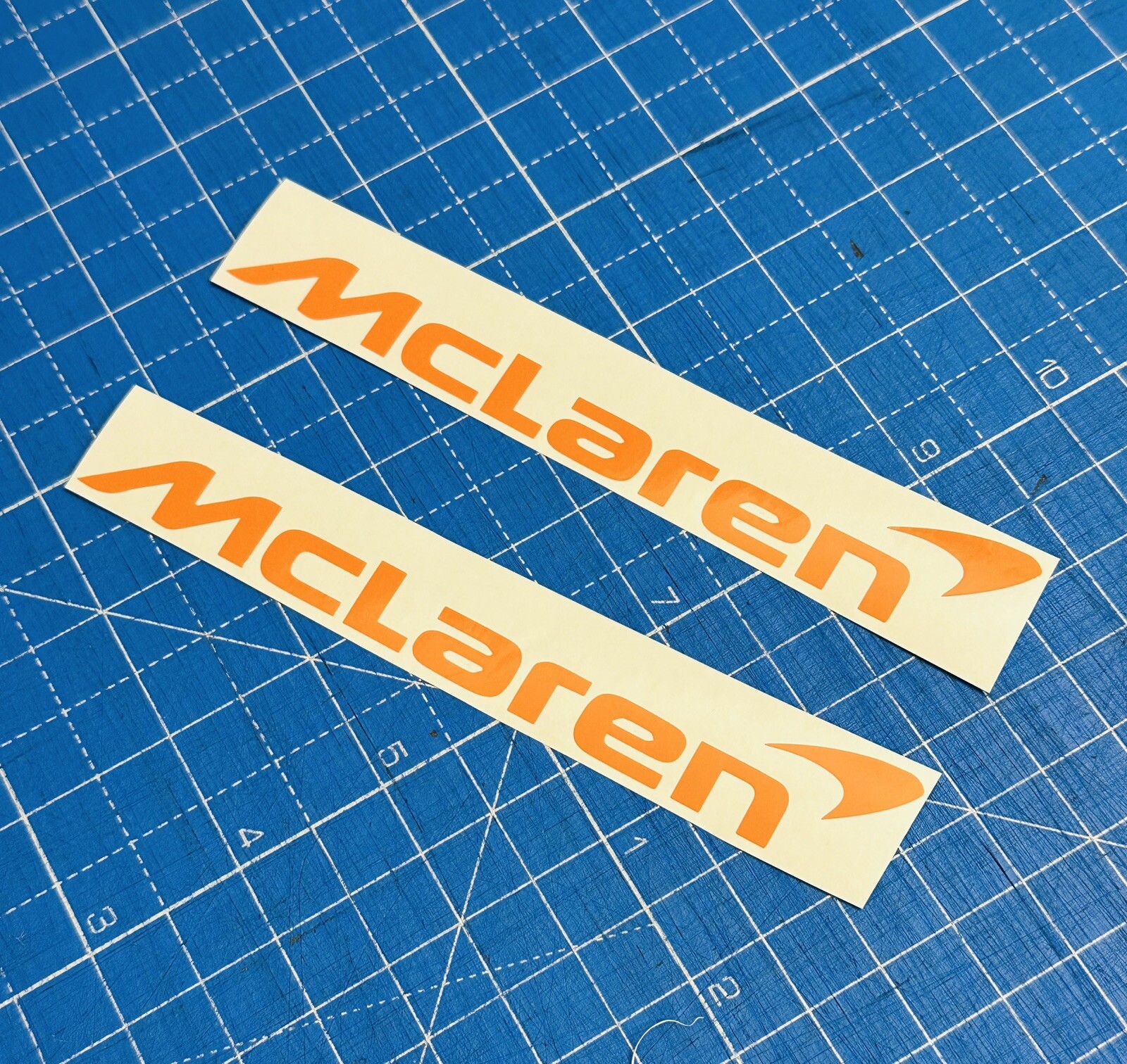 McLaren Stickers X2 Vinyl Decals 150mm Orange P1 F1 Motorsport Car ...