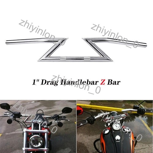 Chrome 1'' Drag Z Bar Handlebar For Suzuki Boulevard M109R C50T C90T ...