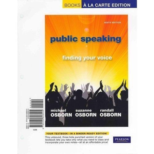Public Speaking : Finding Your Voice, Books a la Carte Edition by ...