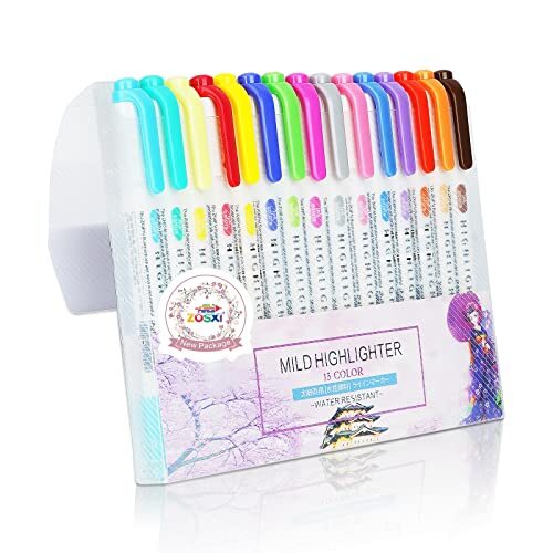 Highlighters Double Ended Mild 10 color Highlighters Fluorescent Marker ...
