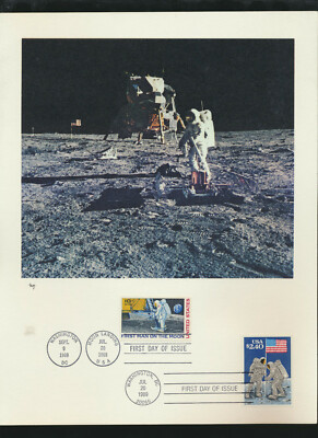 C76 Scarce Moon Landing Combo With #2419 Marg Cachet First Day 8.5 x 11" Card | eBay