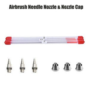 Airbrush Needle Nozzle & Nozzle Cap Airbrushing 0.2/0.3/0.5mm Airbrush ...