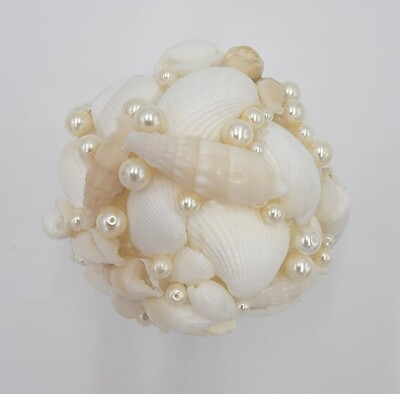 Beach Wedding Seashell Ornament Table Decor 4" Orb Beach Wedding Beach ...