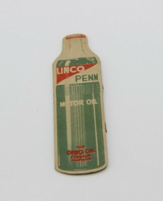 Vintage Sewing Needle Case Ohio Oil Co. Linco Gas Linco Penn Motor Oil ...