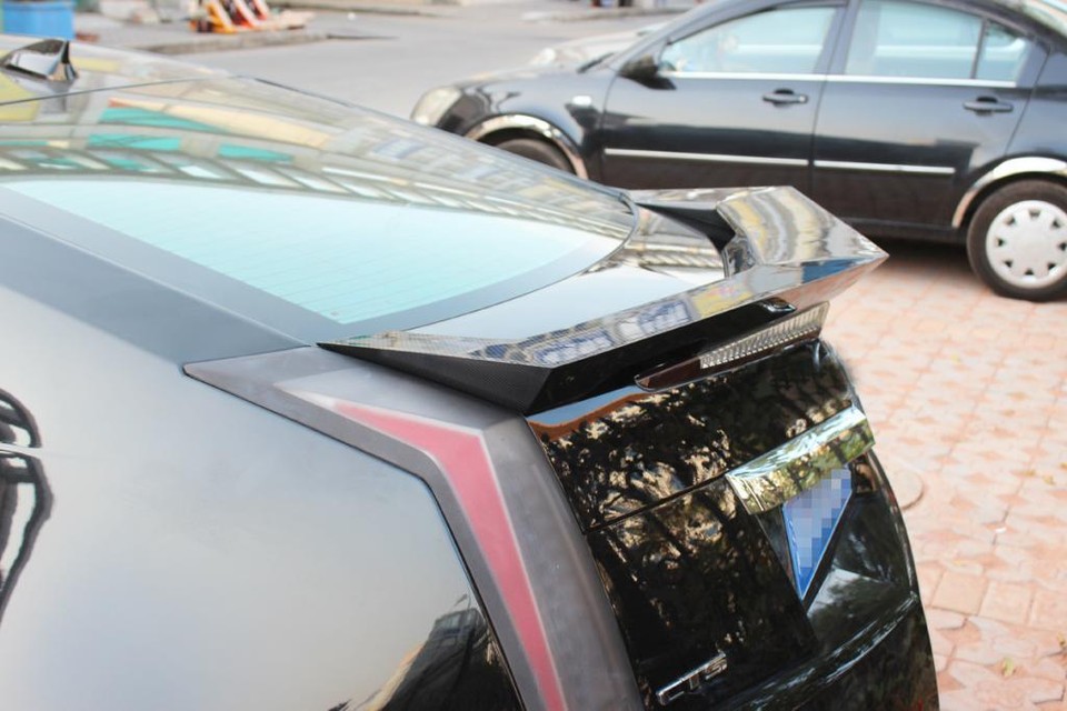 Fits Cadillac CTS Coupe 11-14 REAL Carbon Fiber Rear Trunk Lip Spoiler ...