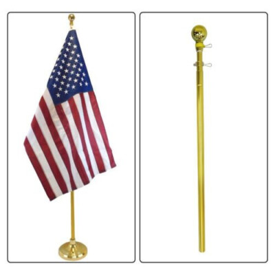 8ft Indoor Flag Pole Ball Topper 8' Telescoping Flag Pole 8ft Pole Only ...