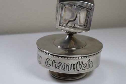 Vintage Godinger Happy Chanukah Oh Dreidel Judaica Silver Metal Music ...