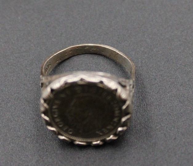 .925 STERLING SILVER Vintage Half-Sovereign Signet Ring, Size P, 5.00g ...