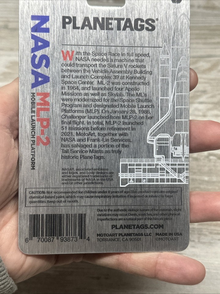 MotoArt Planetags NASA MLP-2 MOBILE LAUNCH PLATFORM RARE Plane Skin Tag ...