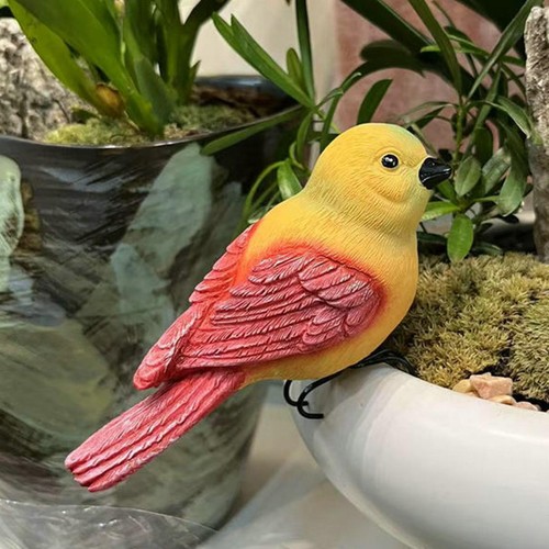 Bird Flower Pot Hugger Figurine Resin Indoor Statue for Home | eBay