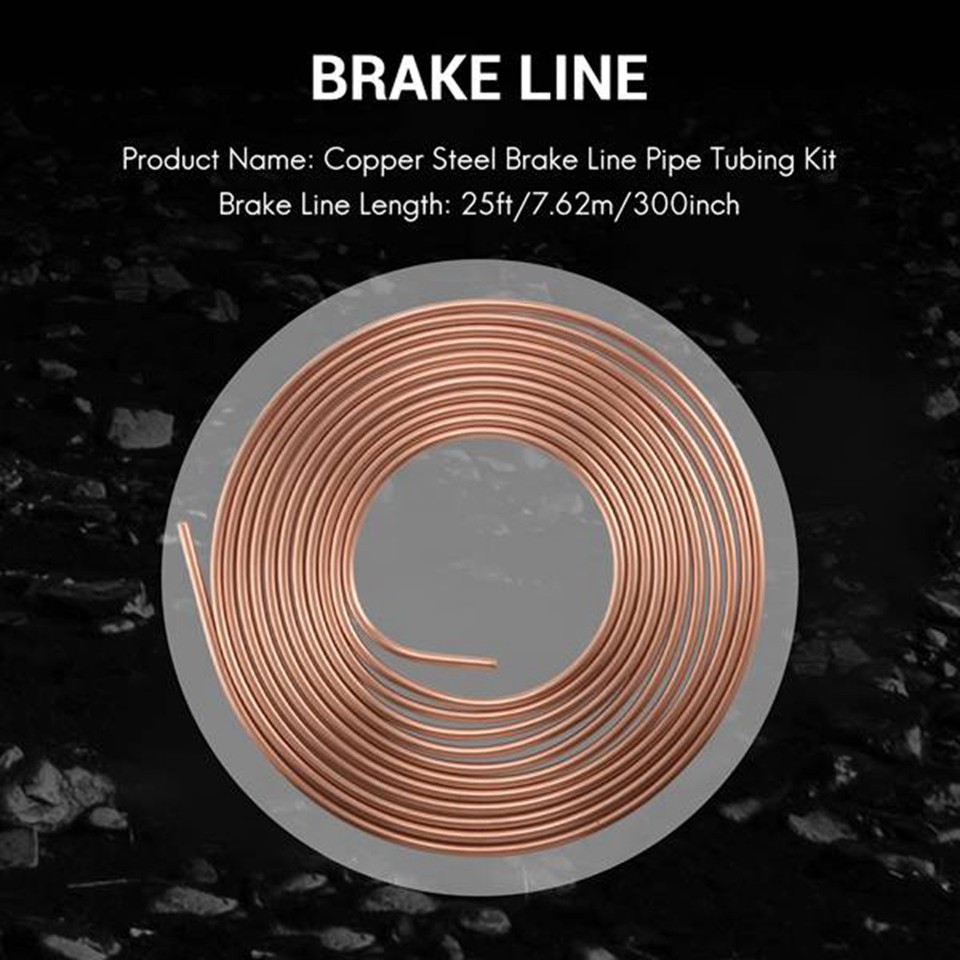 25FT 7.62M -Rust Coil of 1/4 Inch OD Copper Nickel Brake Pipe ...