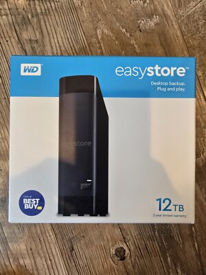 WD - easystore 12TB External USB 3.0 Hard Drive - Black 718037882987 | eBay