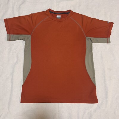 Columbia Titanium Shirt Mens Sz Large Orange Short Sleeve Performance ...