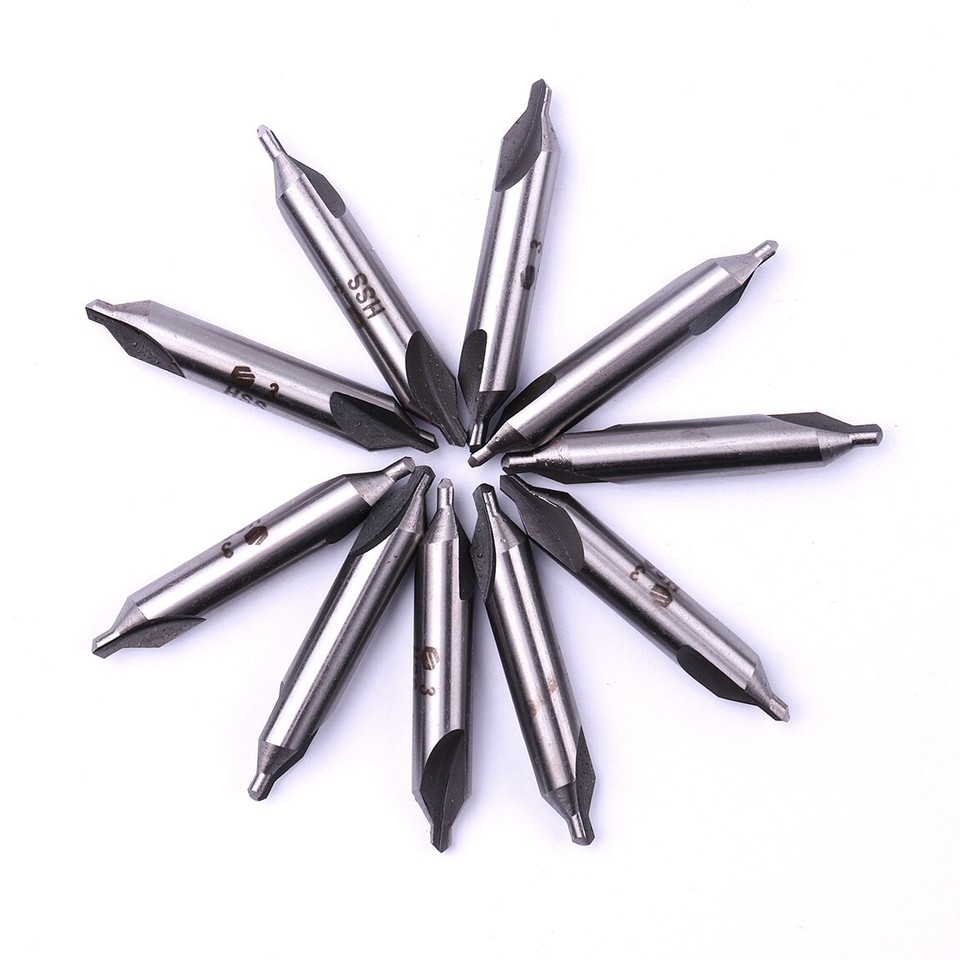 1/3/5mm HSS Center Drill Bit - 60 Degree Countersink Spotting Drill ...