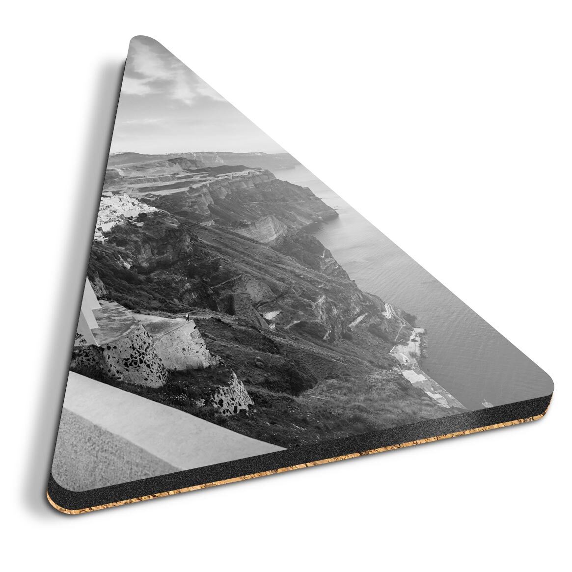 1x Triangle Coaster - BW - Santorini Greece Travel #38455 | eBay