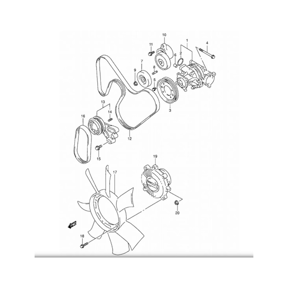 1714077E07 Genuine Fits For Suzuki PULLEY,COOLING FAN 17140-77E07 | eBay