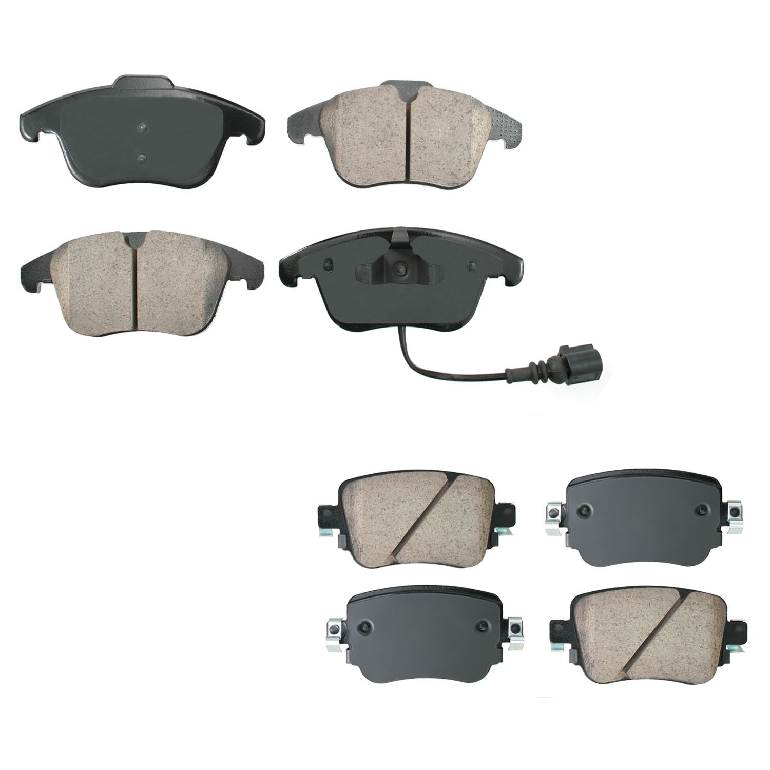 Akebono Euro Front and Rear Ceramic Brake Pads Kit For Audi Q3 Quattro ...