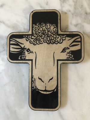 Handmade Custom “Christian Lamb” Plywood Engraved Cross,Epoxy Inlay ...