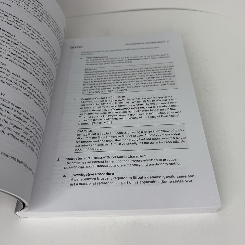 BARBRI 2024 - 2025 PROFESSIONAL RESPONSIBILITY MPRE REVIEW BOOK - Clean ...