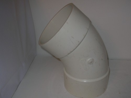 GRS Pipe 6 In. Schedule 40 45 Deg. Long Radius DWV PVC Elbow White D | eBay