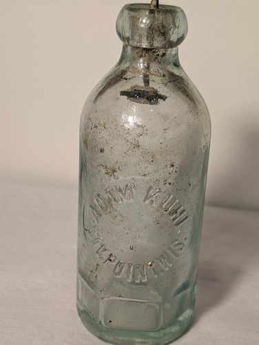 Antique Adam Kuhl Stv. Point, Wisconsin Hutchinson Soda Bottle Blob Top ...