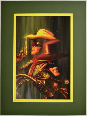LONE RANGER / ZORRO- The DEATH Of ZORRO #1 Cover PRINT Pro MATTED Alex ...