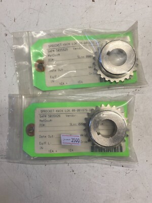 Pair (2) Kwik-lok Bag Closure 08-001979 24t gear drive wheel Sprocket ...